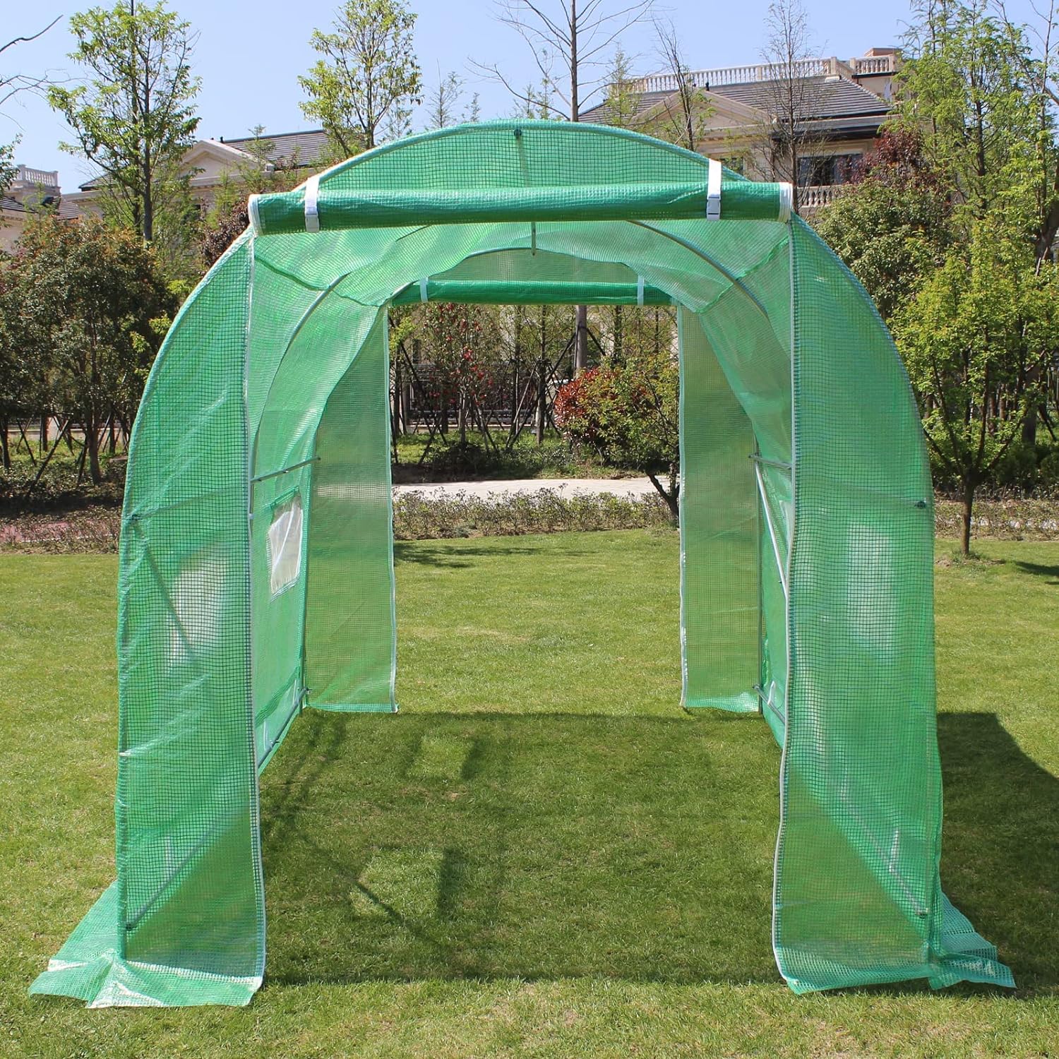 Polytunnel Greenhouse 3M X 2M Garden Polytunnel Cover Fully Steel Tube ...